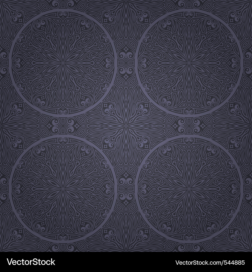 Dark Swirl Damask Pattern Royalty Free Vector Image