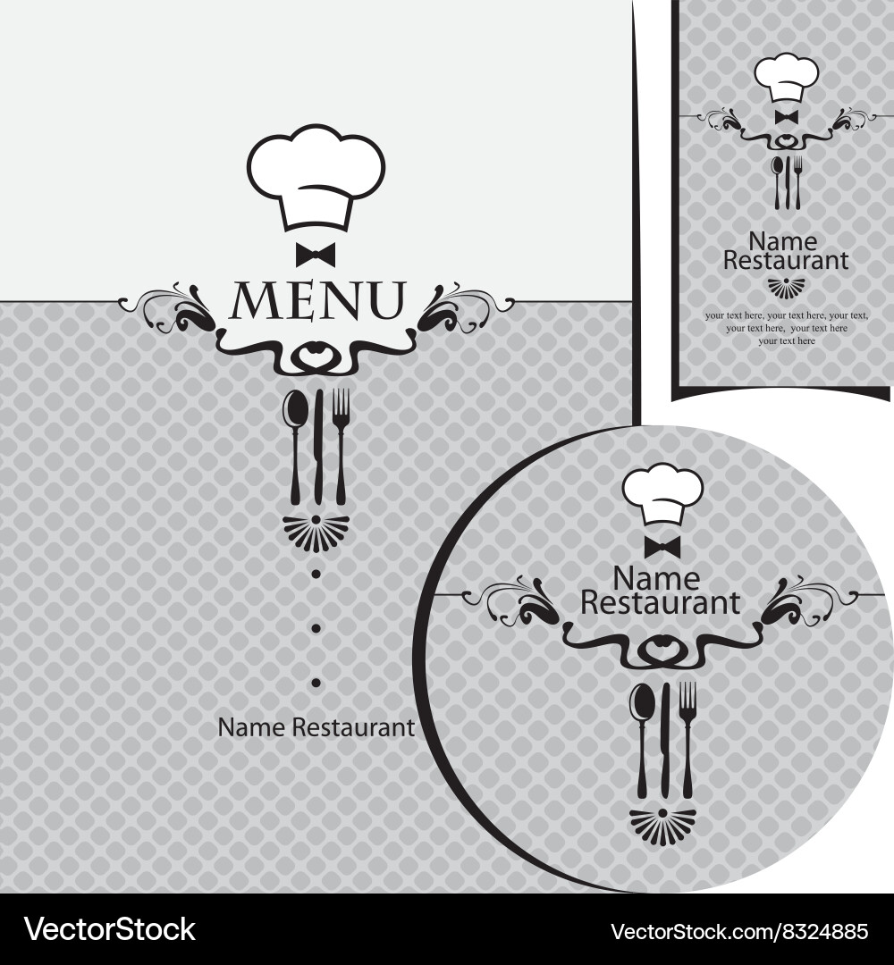 Design elements for a restaurant Royalty Free Vector Image