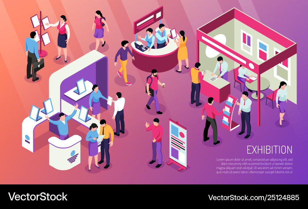 Exhibition horizontal Royalty Free Vector Image