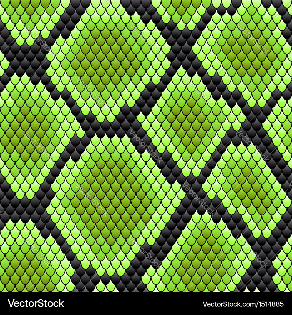 Green seamless pattern of reptile skin Royalty Free Vector