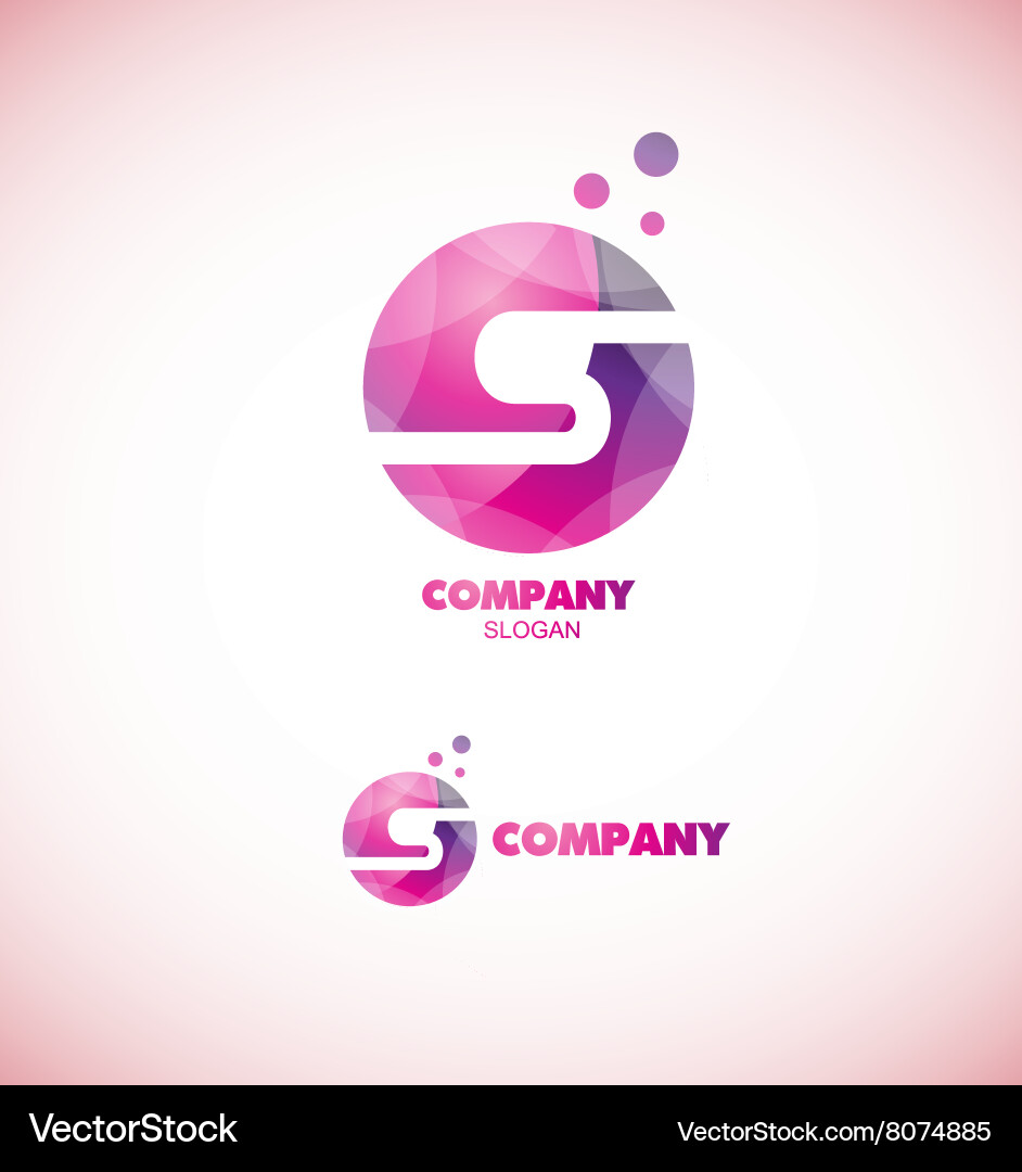 Letter s sphere circle logo Royalty Free Vector Image
