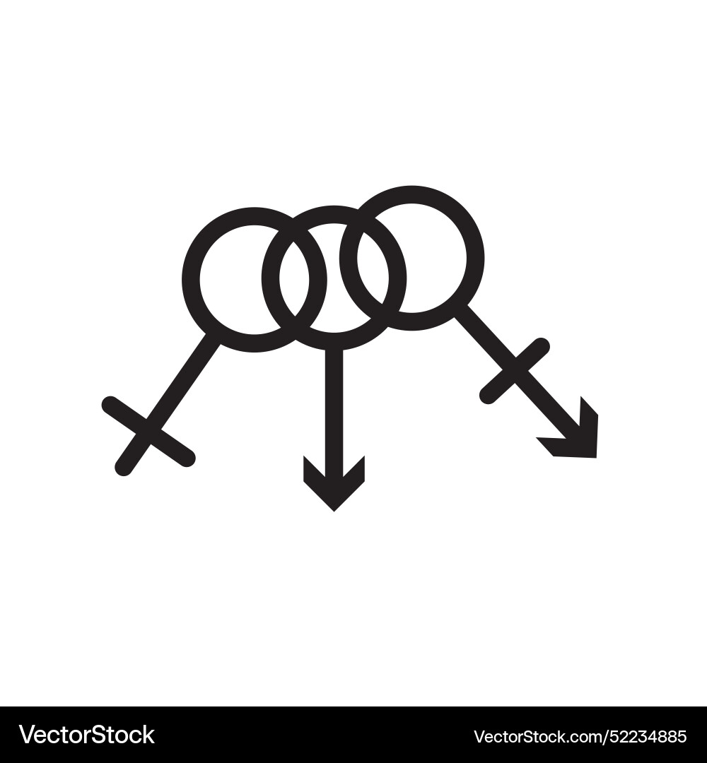Rainbow lgbt flag icon black line art logo Vector Image