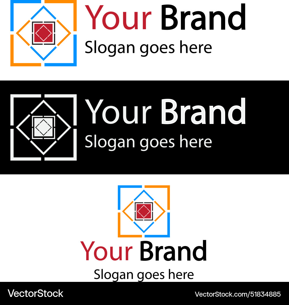 Squares logo Royalty Free Vector Image - VectorStock