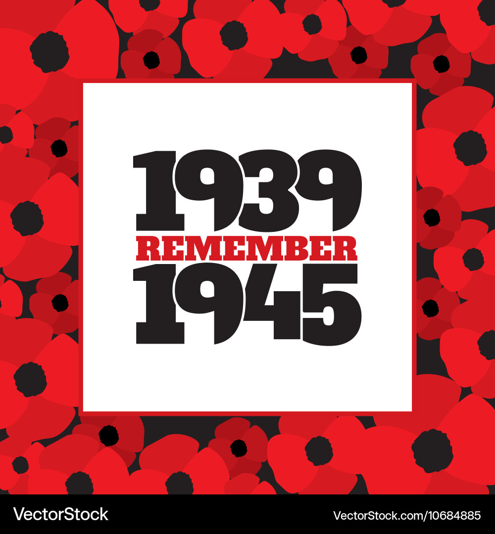 World war ii commemorative symbol with dates Vector Image