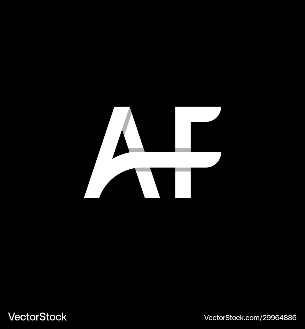 Af letter logo design template eps Royalty Free Vector Image