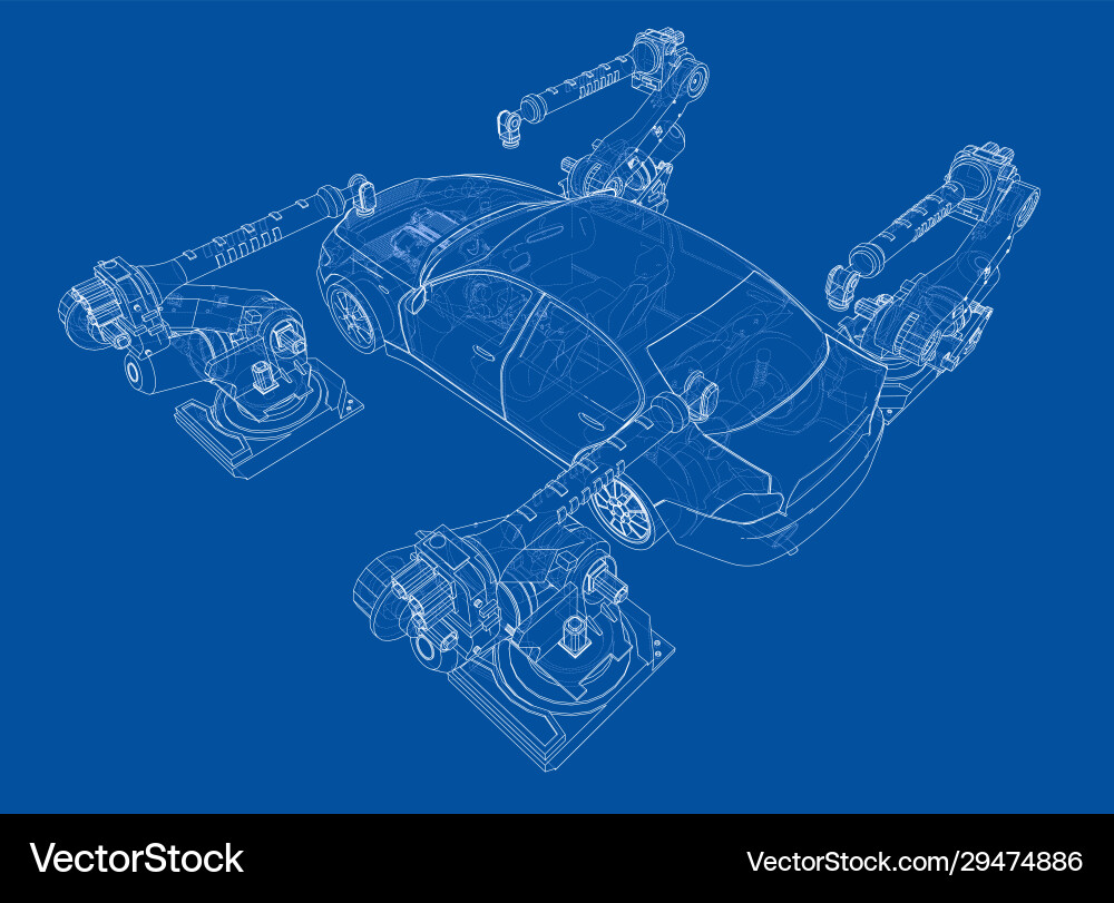 Assembly motor vehicle Royalty Free Vector Image