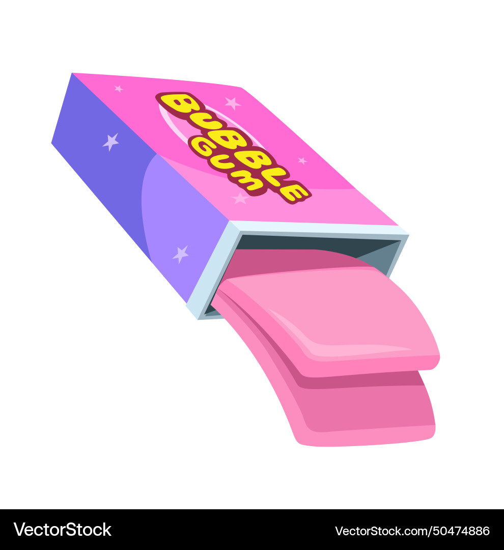 Bubble gum candy cartoon Royalty Free Vector Image