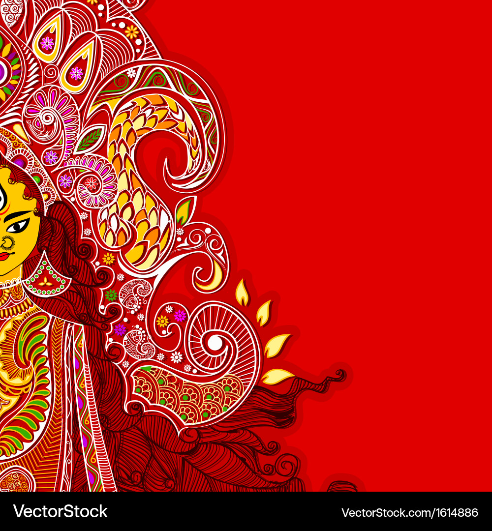 Durga puja Royalty Free Vector Image - VectorStock