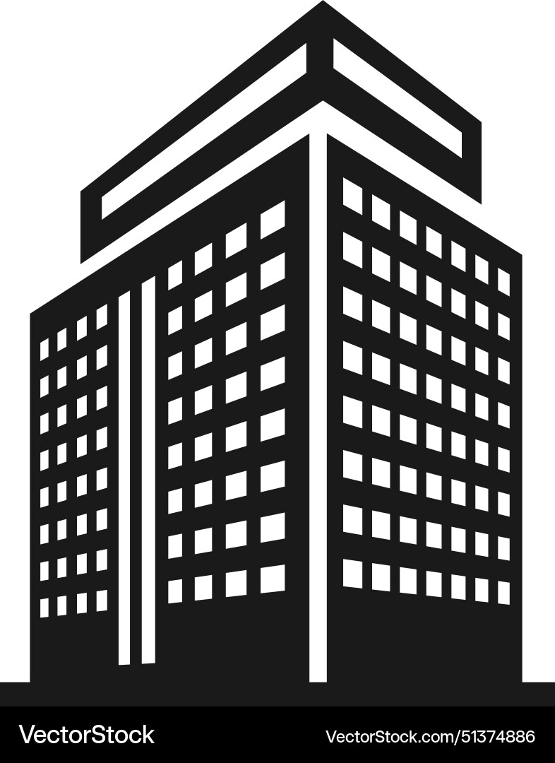 Modern office building exterior tower skyscraper Vector Image