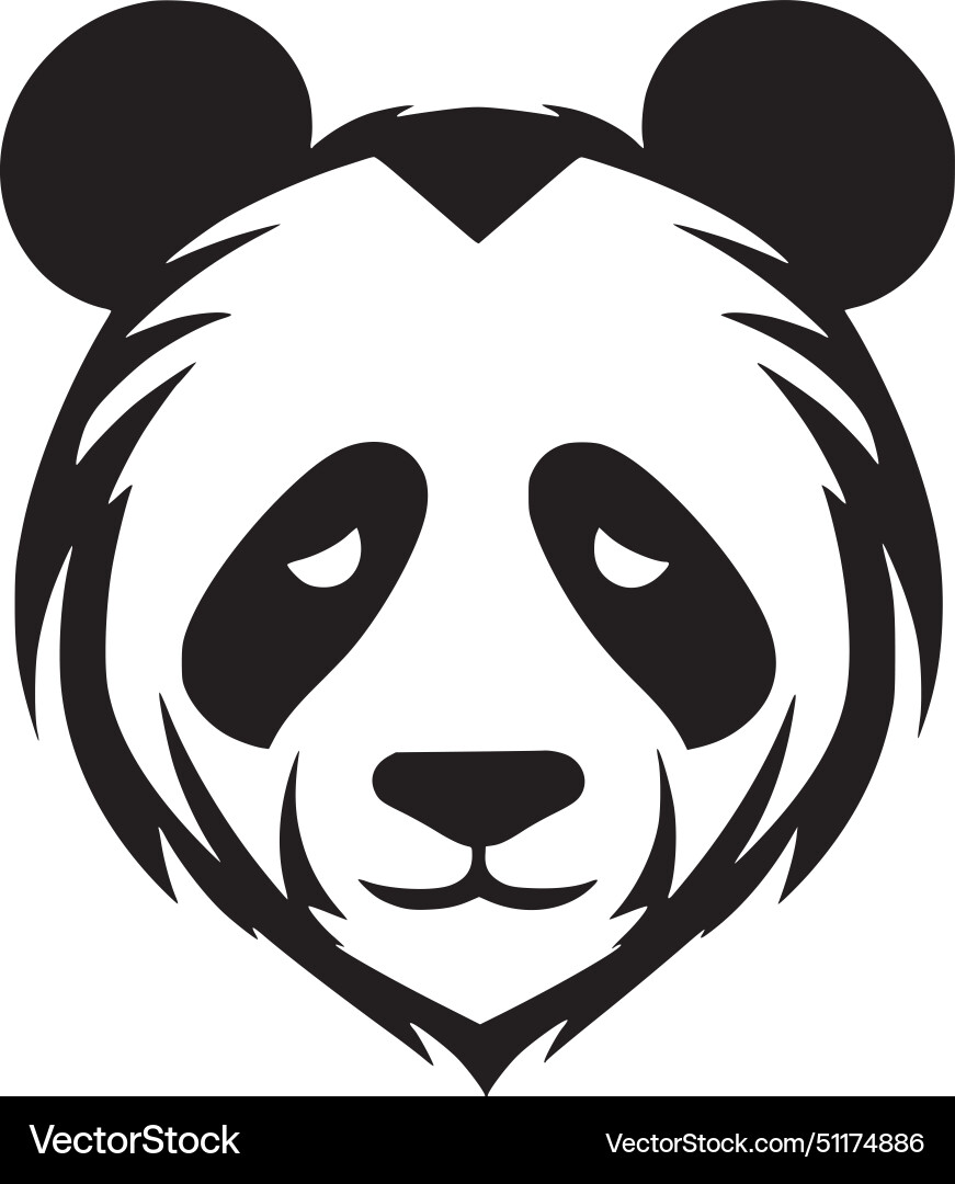 Panda - black and white isolated icon Royalty Free Vector