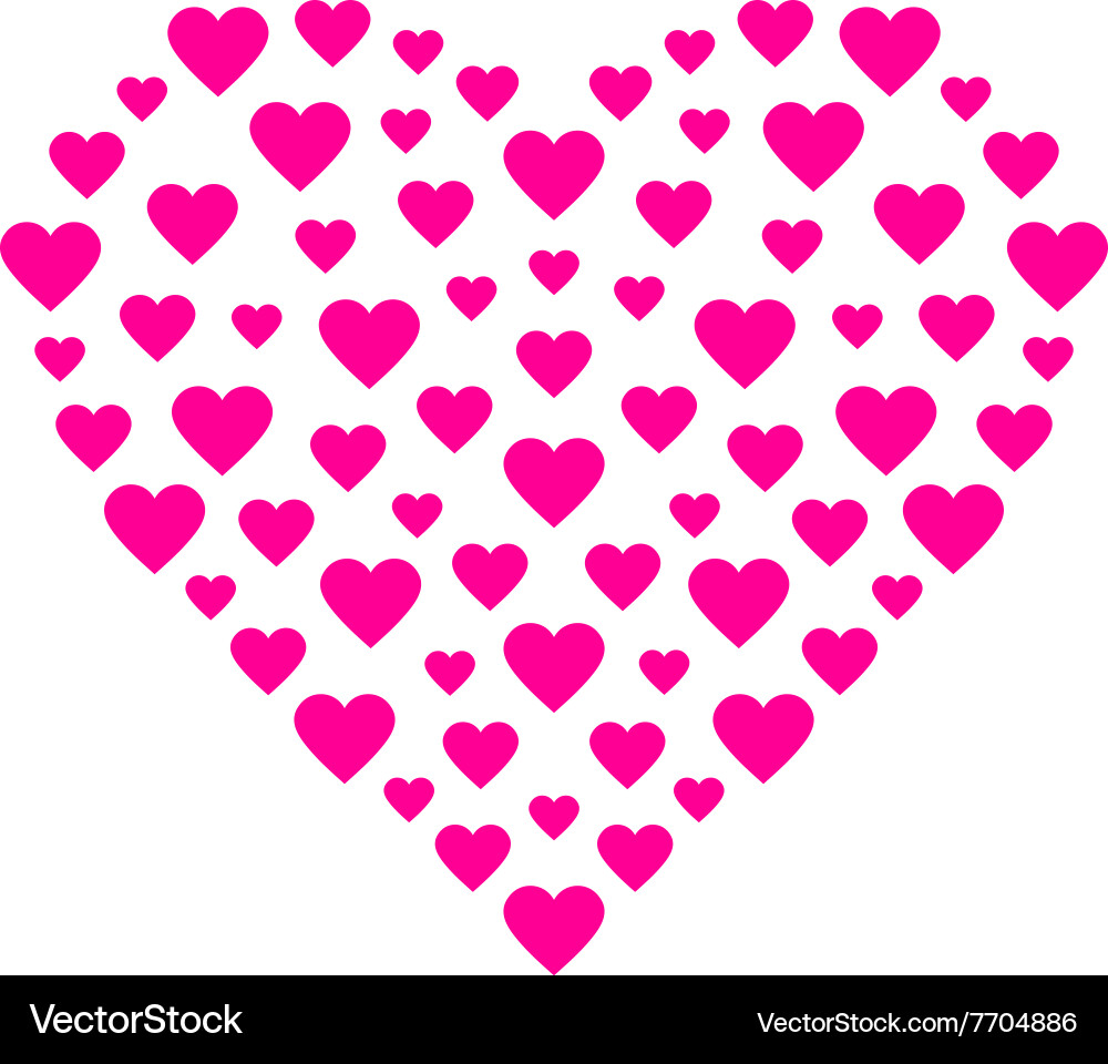 Pink heart Royalty Free Vector Image - VectorStock