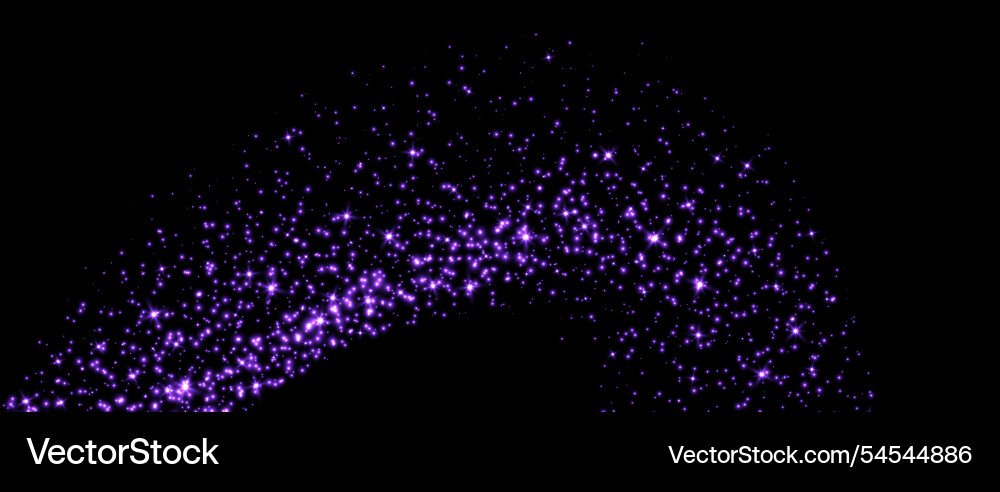 Purple stars and sparkles magic star dust Vector Image