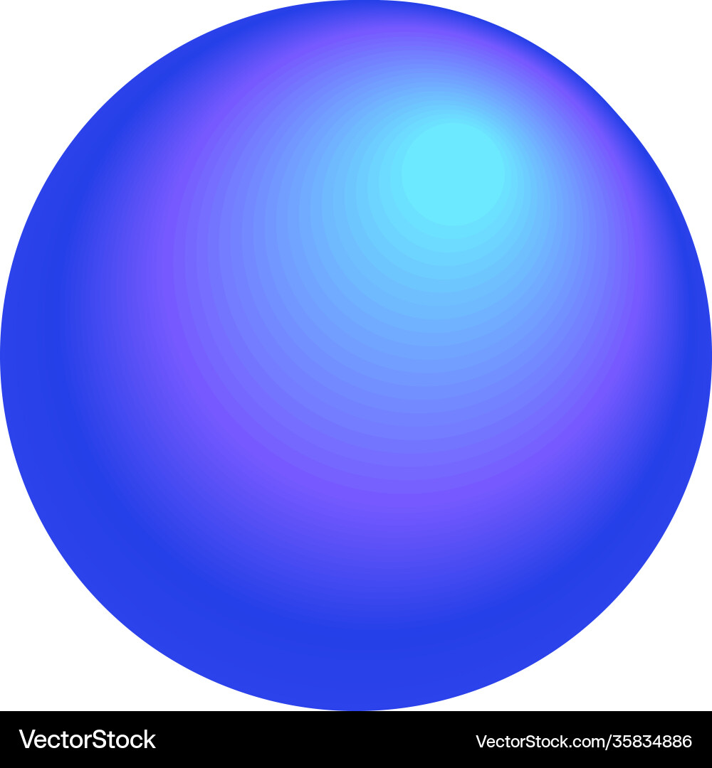 Realistic gradient round icon Royalty Free Vector Image