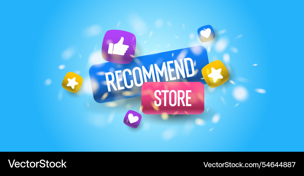 A poster with the inscription recommend Royalty Free Vector