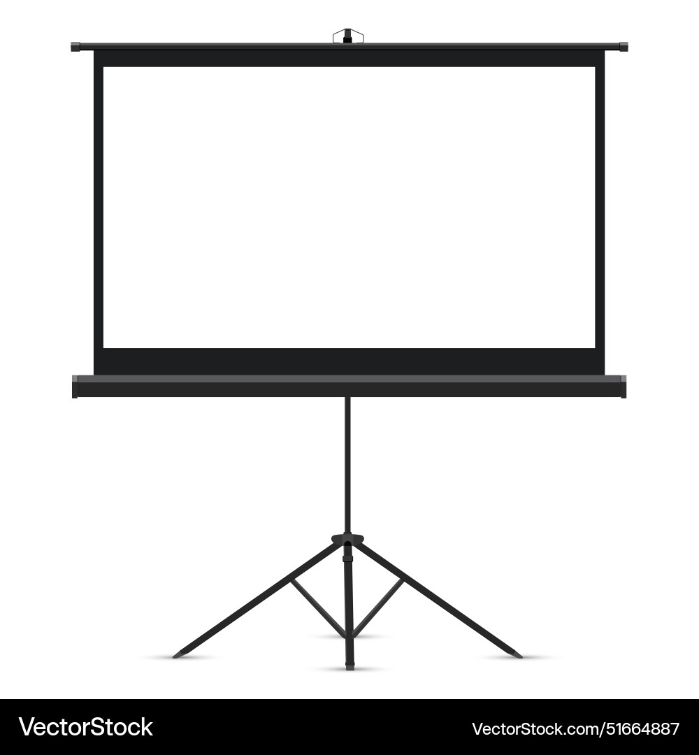 Indoor outdoor projection screen mockup Royalty Free Vector