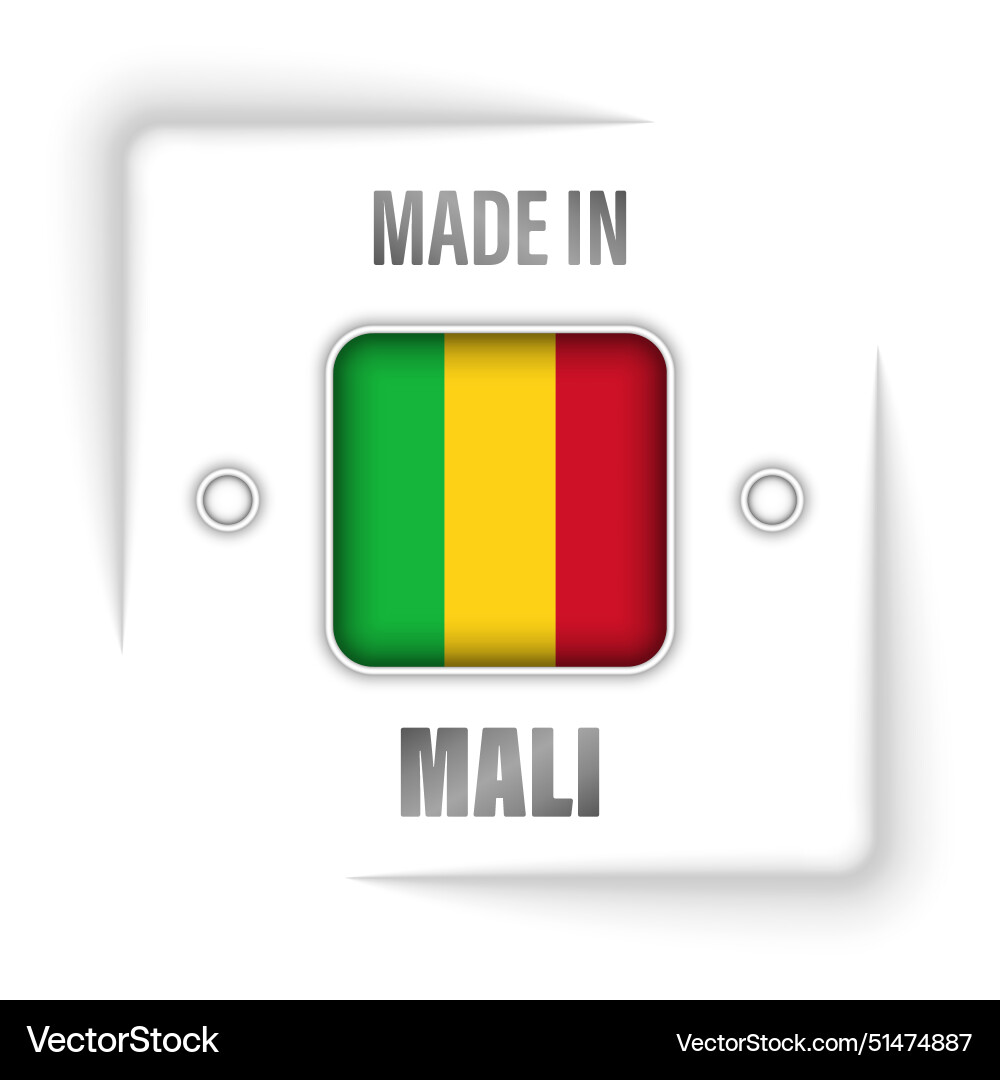 Made in mali graphic and label Royalty Free Vector Image