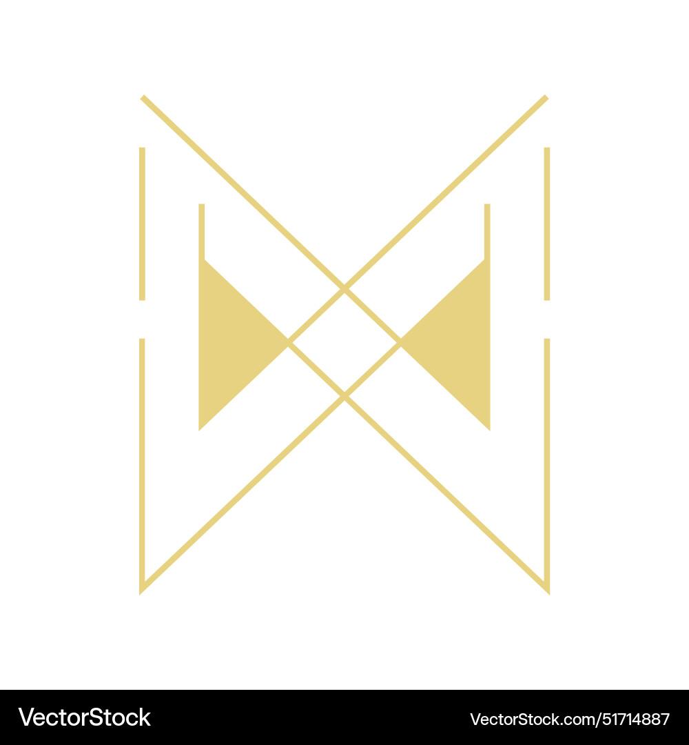 Minimalist letter mark logo Royalty Free Vector Image