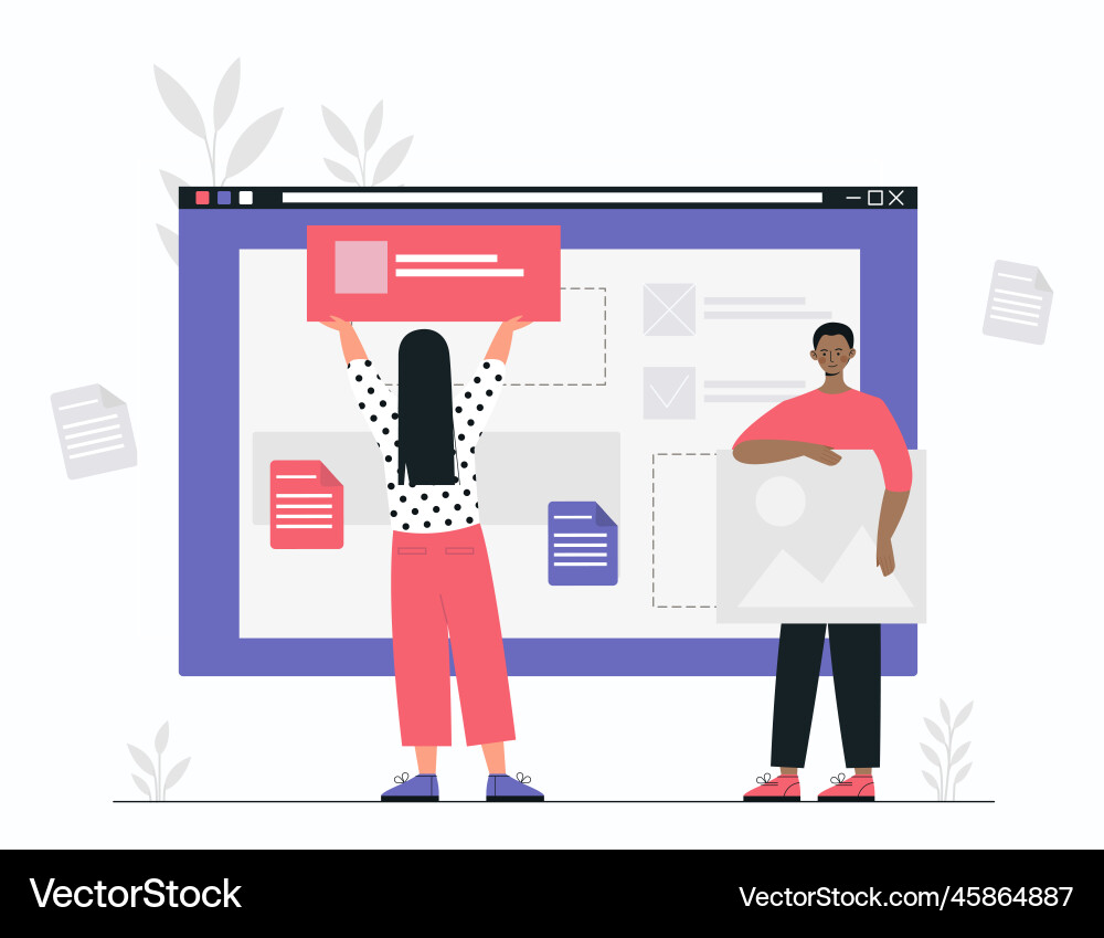 People design website Royalty Free Vector Image