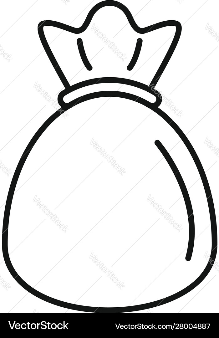 Small sack icon outline style Royalty Free Vector Image