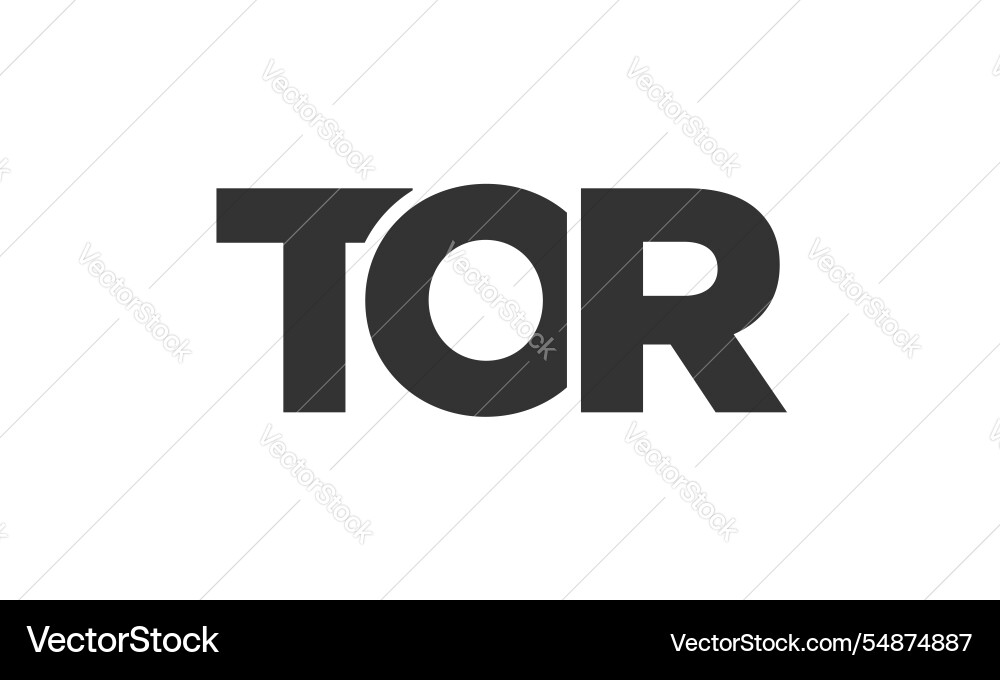 Tor logo design template with strong and modern Vector Image
