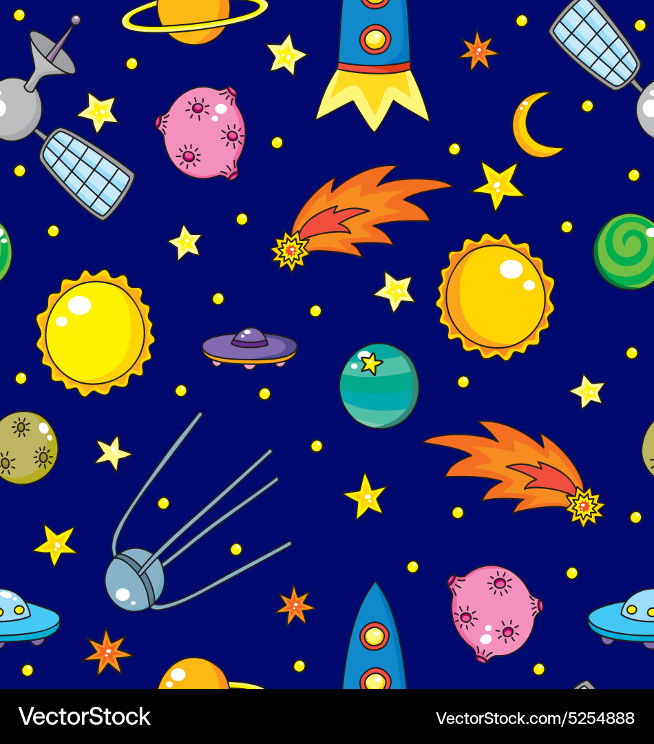 Color space pattern Royalty Free Vector Image - VectorStock