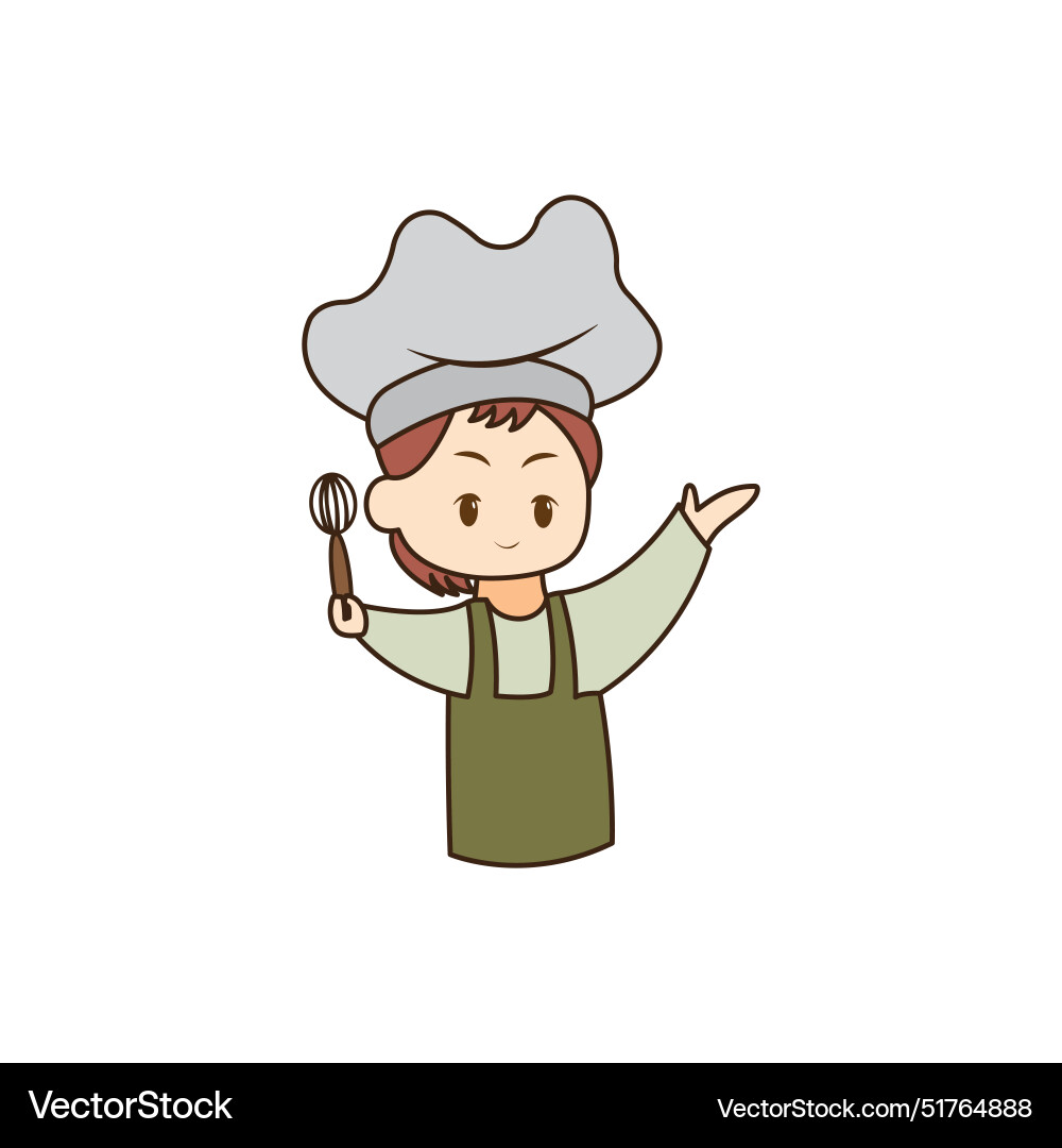 Cute chef cartoon restaurant design Royalty Free Vector