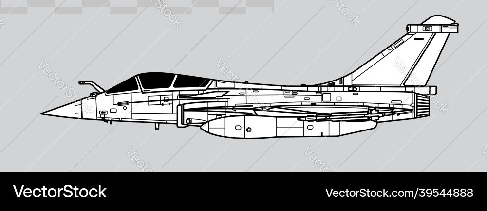 Dassault rafale Royalty Free Vector Image - VectorStock