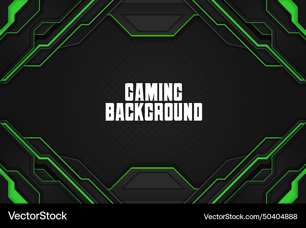 Gaming background green with element Royalty Free Vector