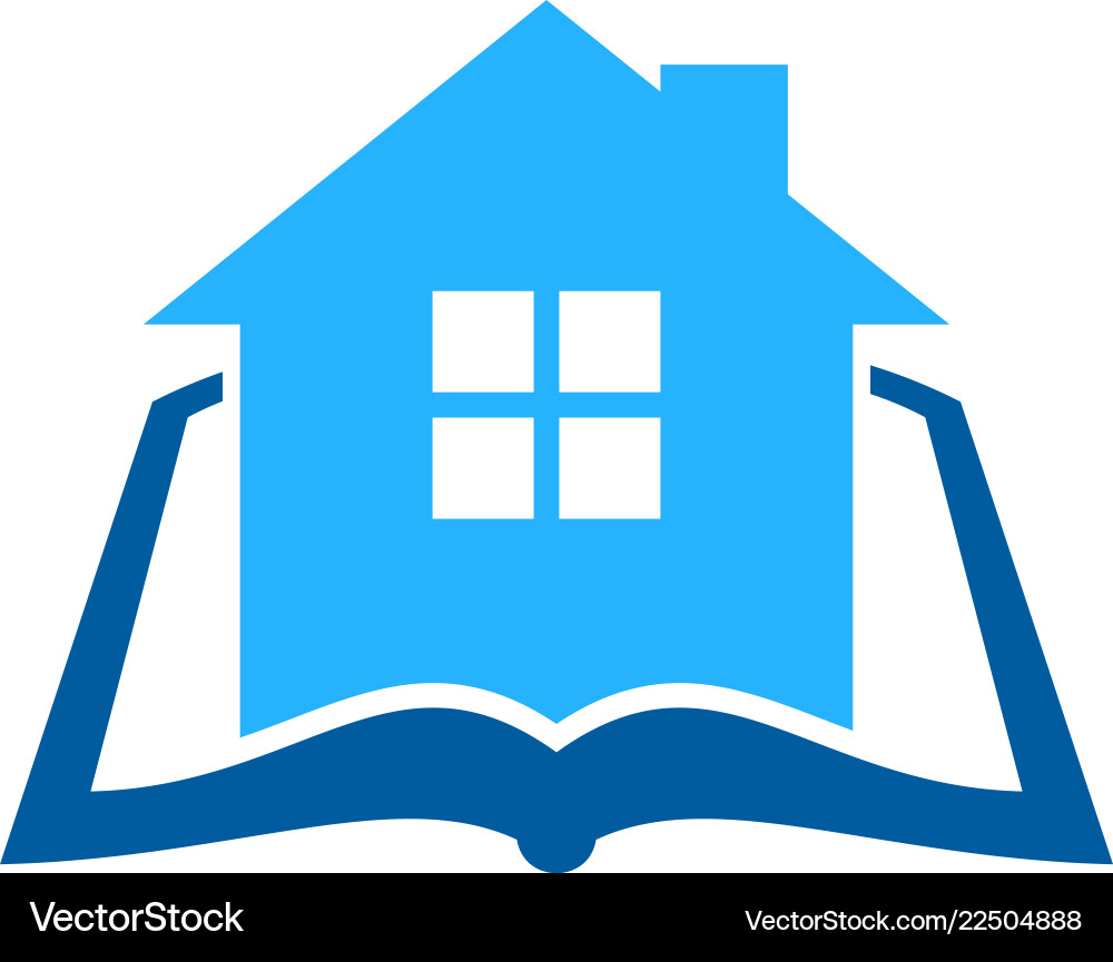 House book logo icon design Royalty Free Vector Image