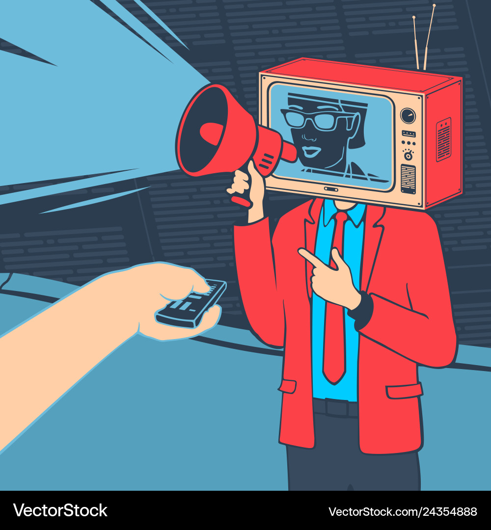 Media propaganda concept Royalty Free Vector Image