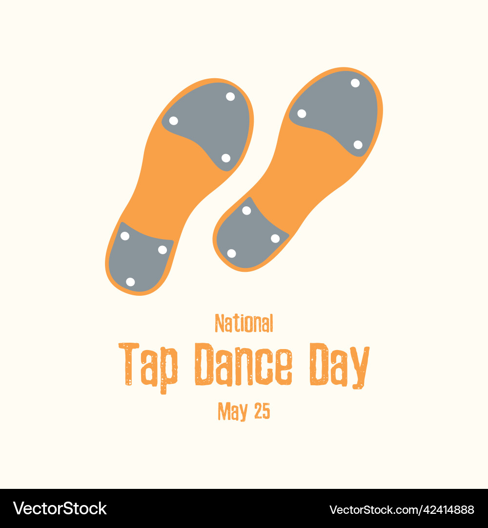 National tap dance day icon Royalty Free Vector Image