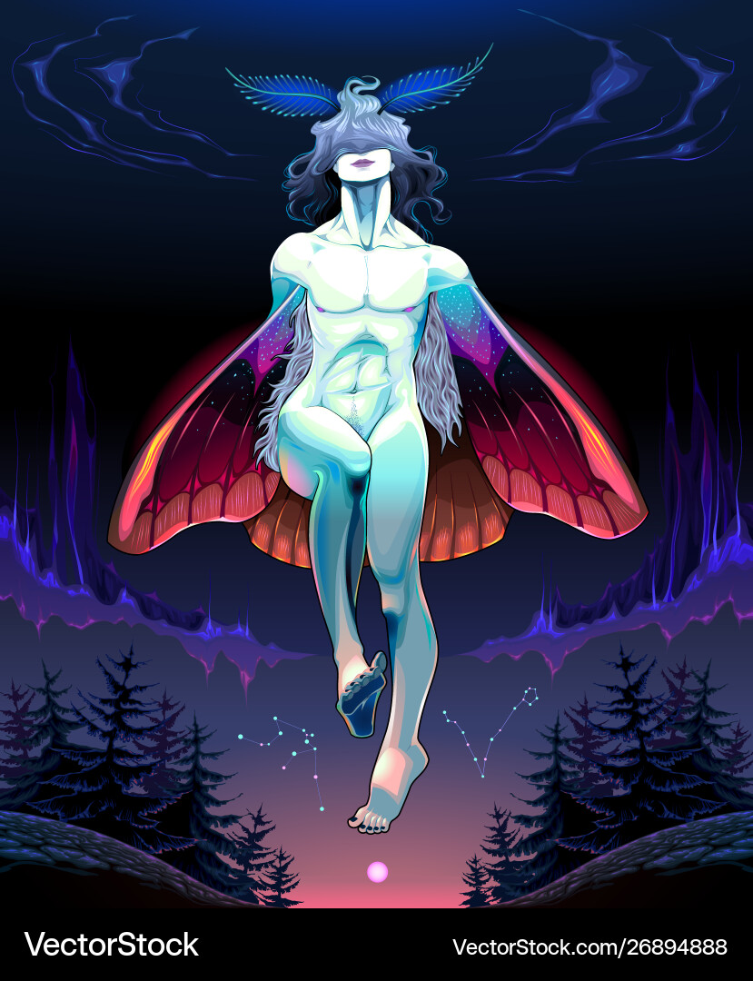 Nocturnal Moth Boy Royalty Free Vector Image - VectorStock