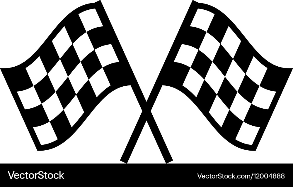 Racing flag icon flat Royalty Free Vector Image
