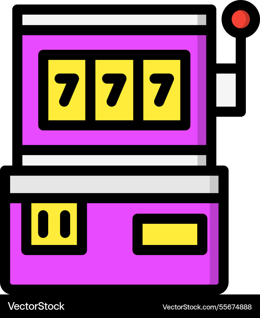 Slot machine icon design Royalty Free Vector Image