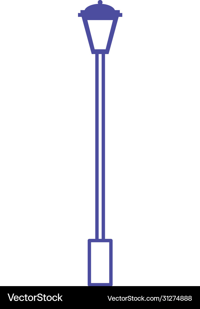 Street Lamp Post Icon - Retro Style Royalty Free Vector