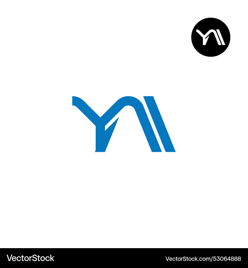 Yai logo letter monogram design Royalty Free Vector Image