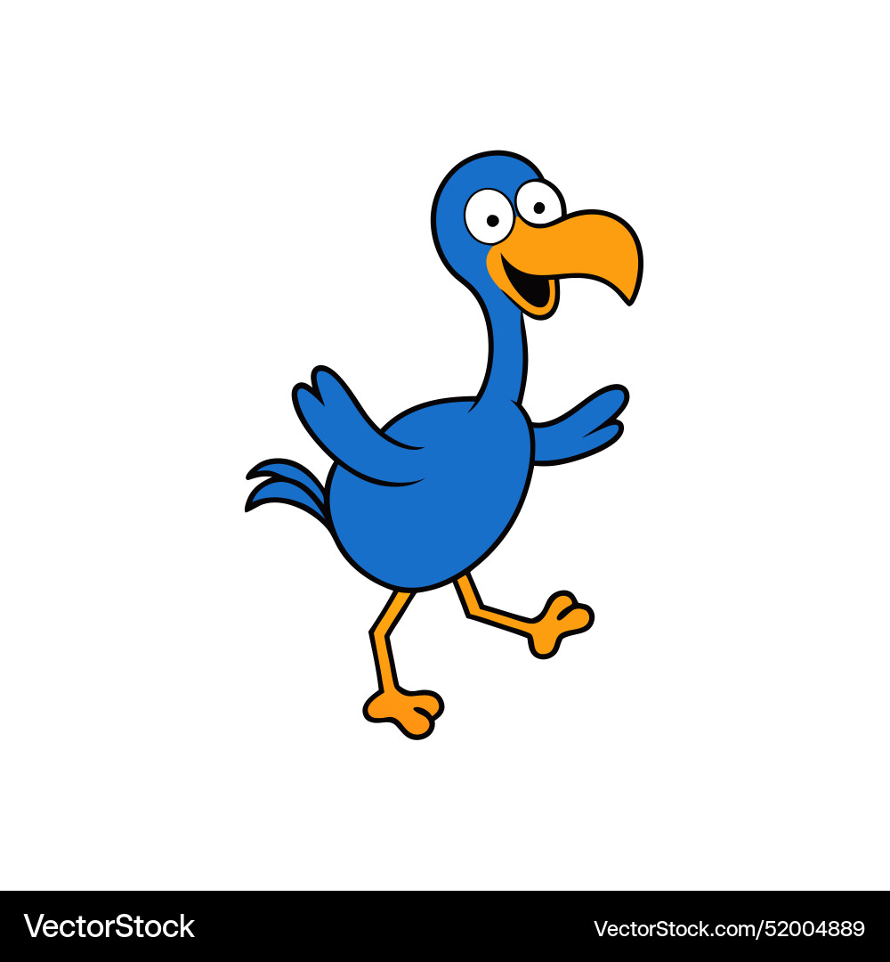 Dodo bird dancing icon Royalty Free Vector Image