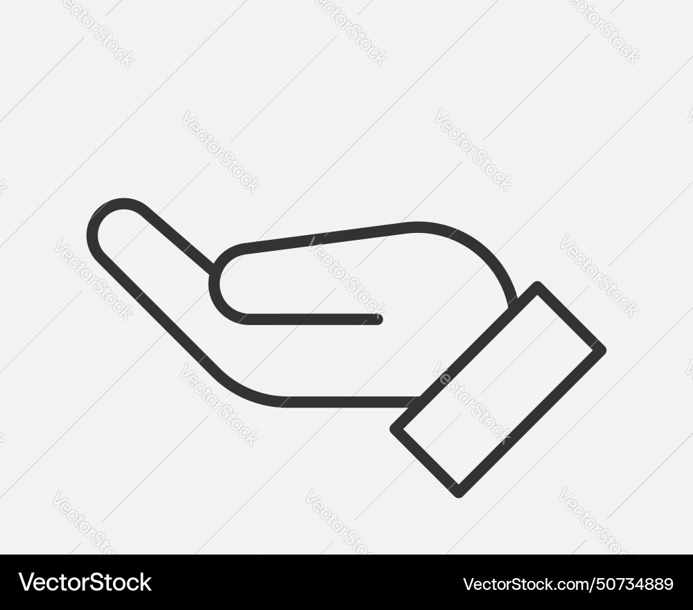 Hand gesture icon line simple trendy design Vector Image