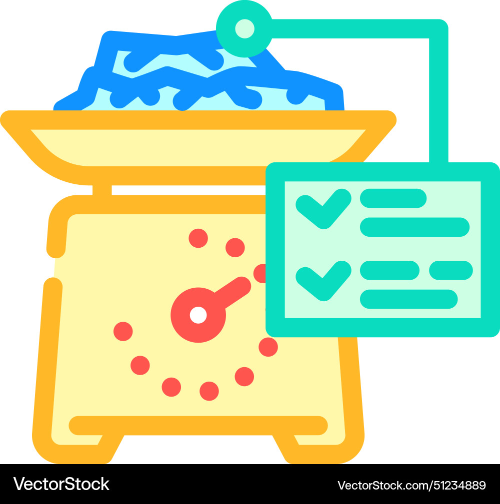 Metal recycling waste sorting color icon Vector Image