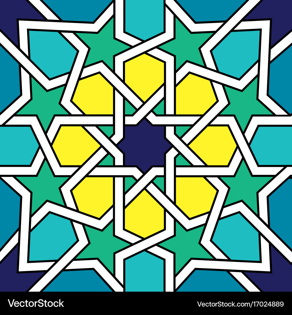 Moroccan tile design moorish seamless pattern Vector Image