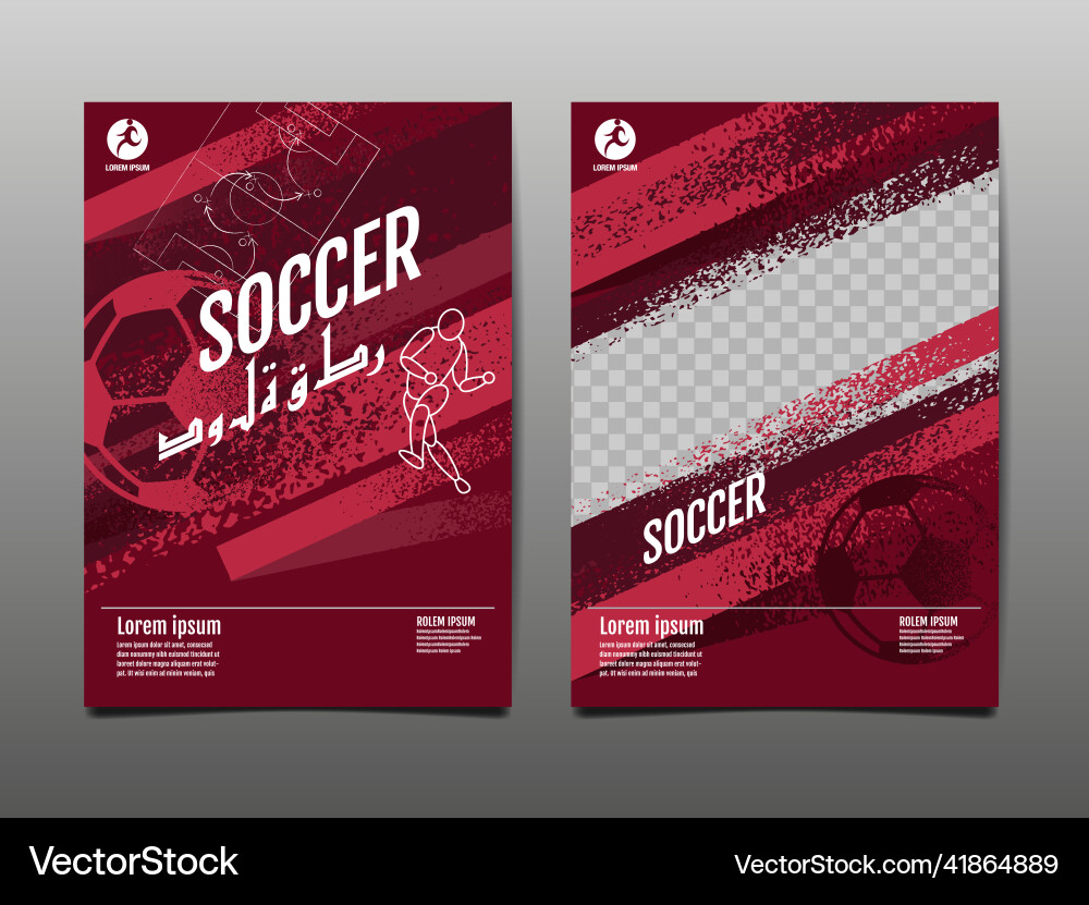Soccer layout design football background Vector Image