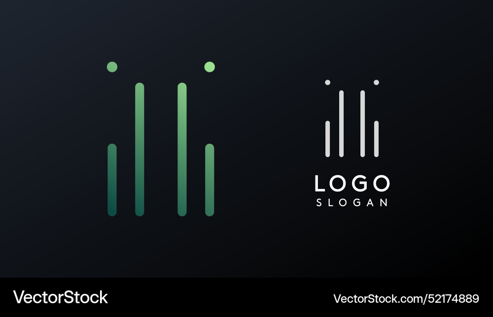 Stylized letter i tech-inspired typography logo Vector Image