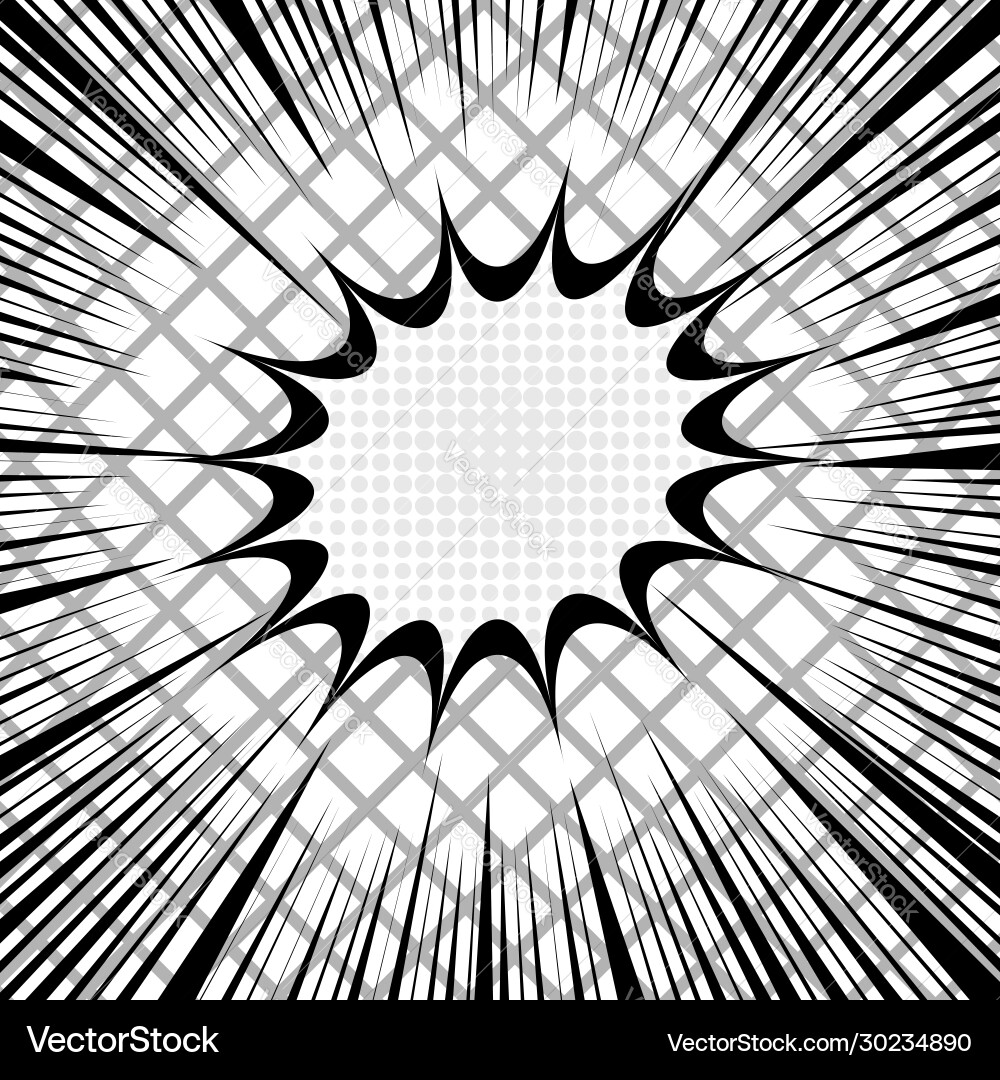 Comic dynamic monochrome concept Royalty Free Vector Image