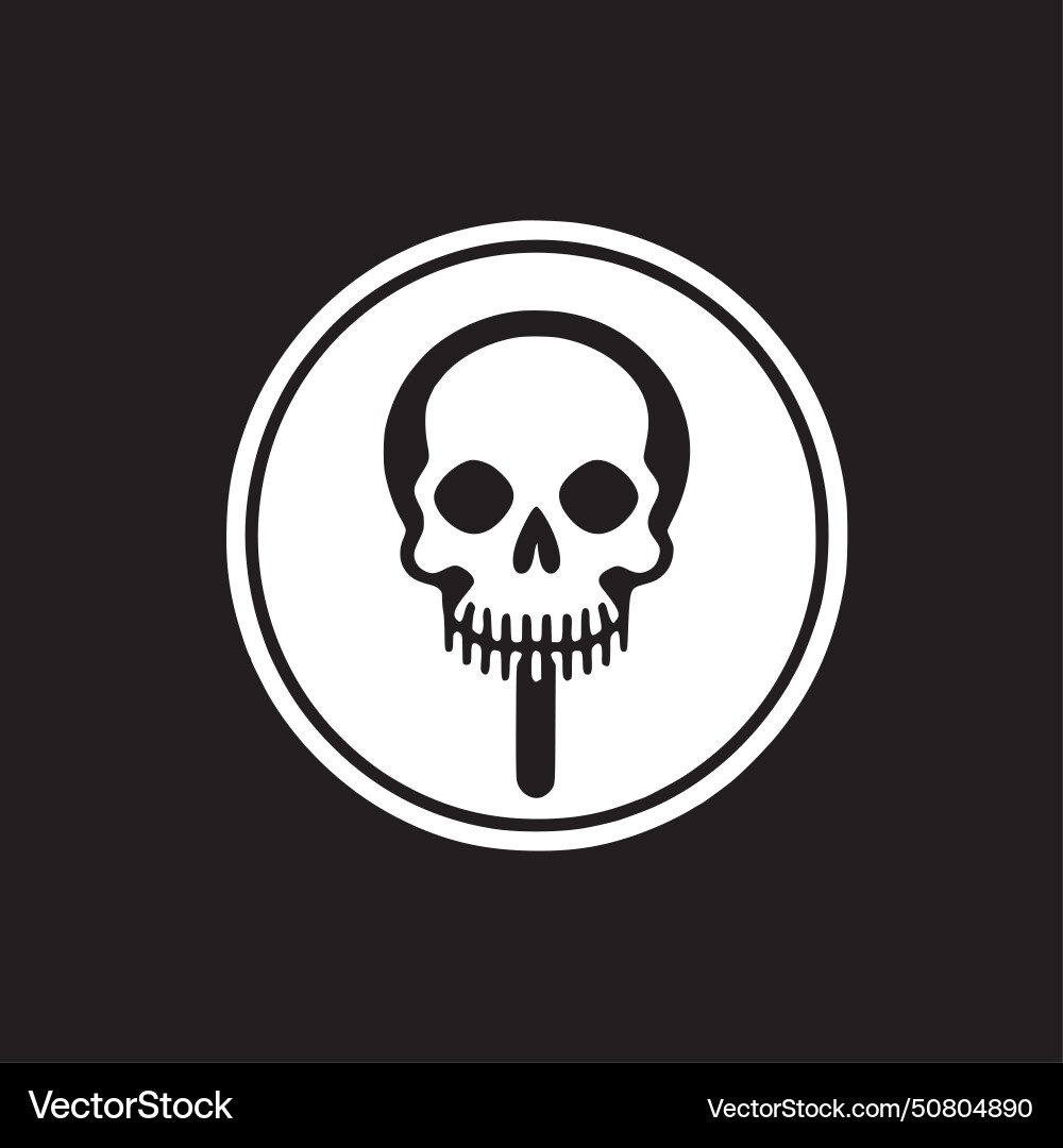 Death - minimalist and flat logo Royalty Free Vector Image
