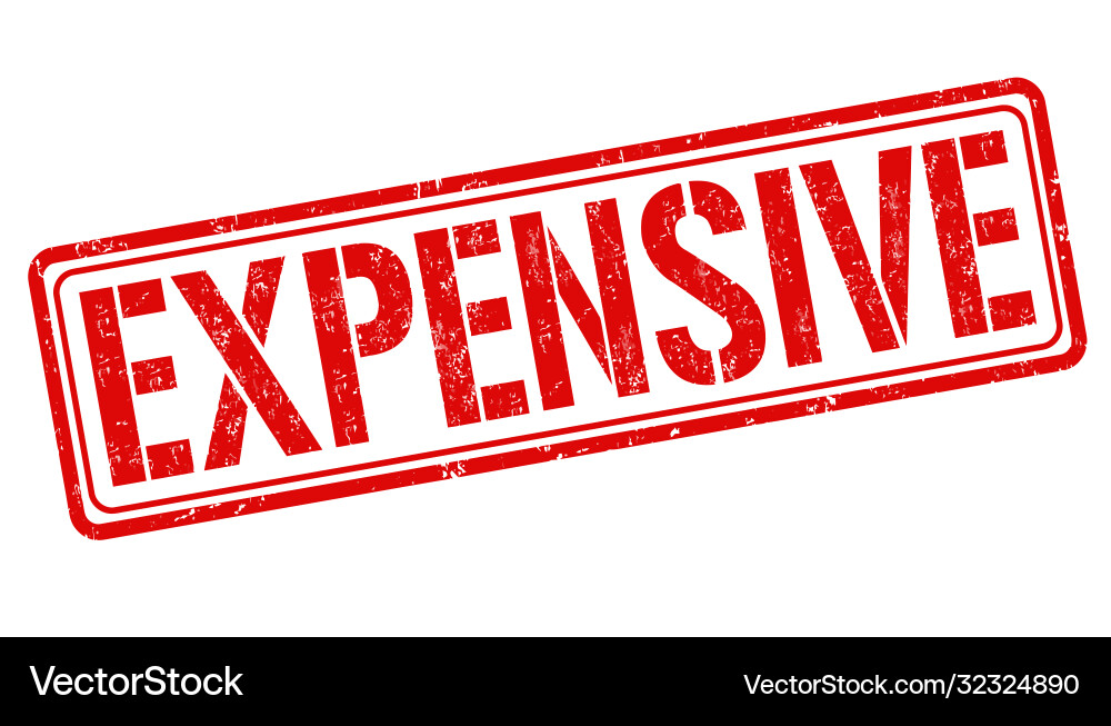 Expensive sign or stamp Royalty Free Vector Image