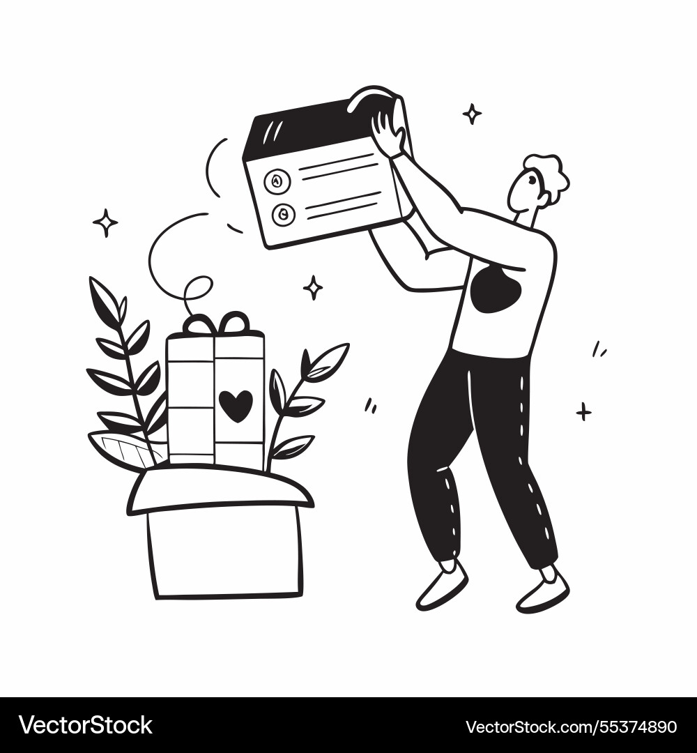 Influencer demonstrating a mockup plant based Vector Image