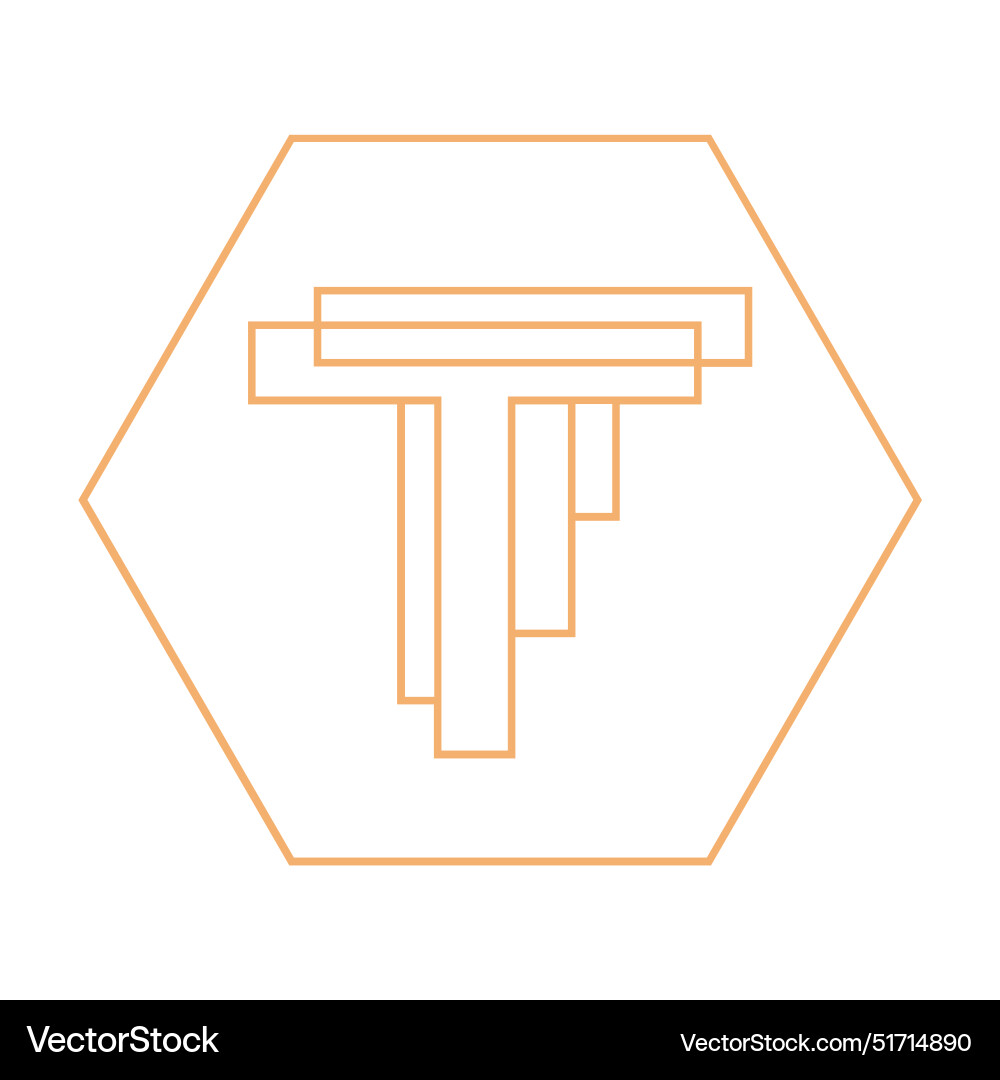 Minimalist letter mark logo Royalty Free Vector Image