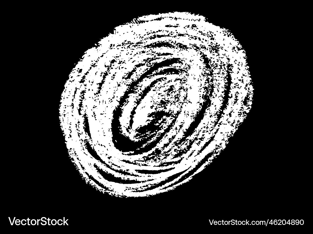 Scribble hand drawn stain in chalk Royalty Free Vector Image