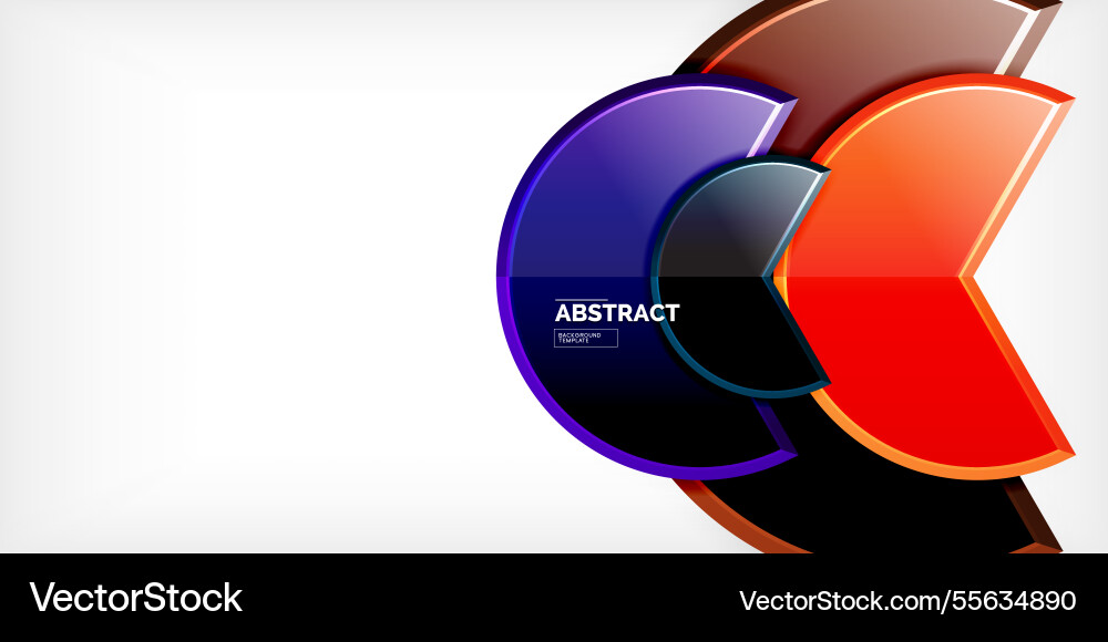 Trendy round shapes with triangular angle design Vector Image