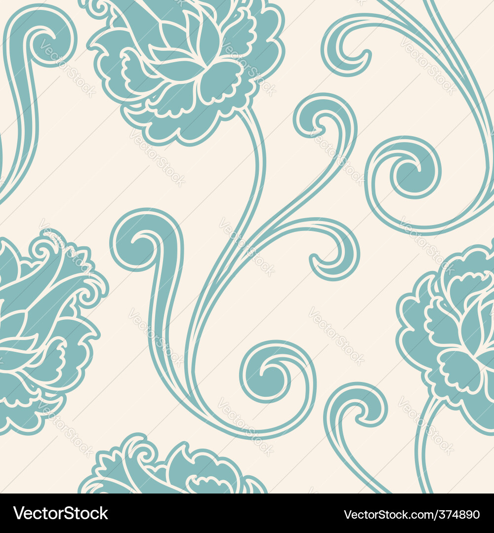 Vintage flower pattern Royalty Free Vector Image